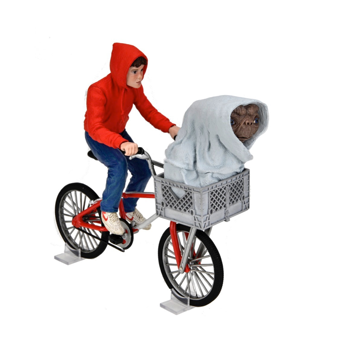 E.T. 40th Anniversary Elliot And E.T. On Bicycle 7" Scale Action Figure ...