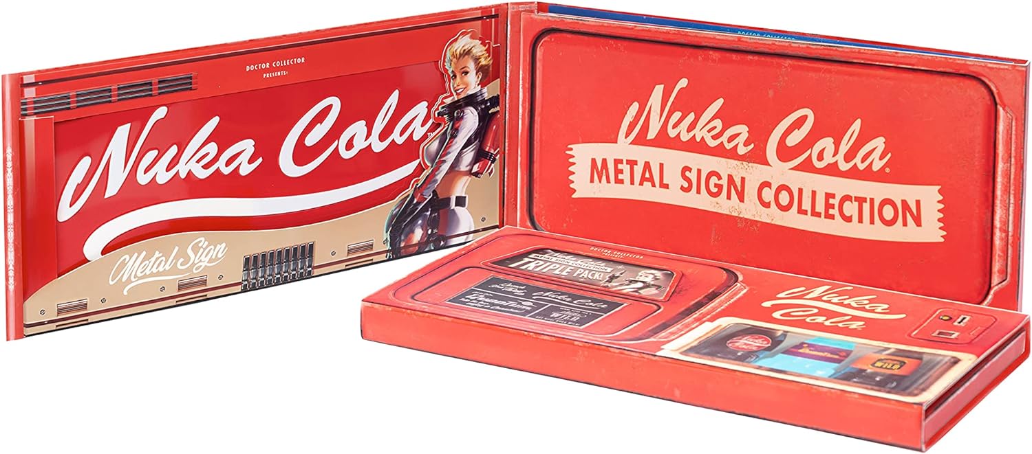 Official Fallout Nuka Cola Metal Signs Triple Pack Limited Edition ...