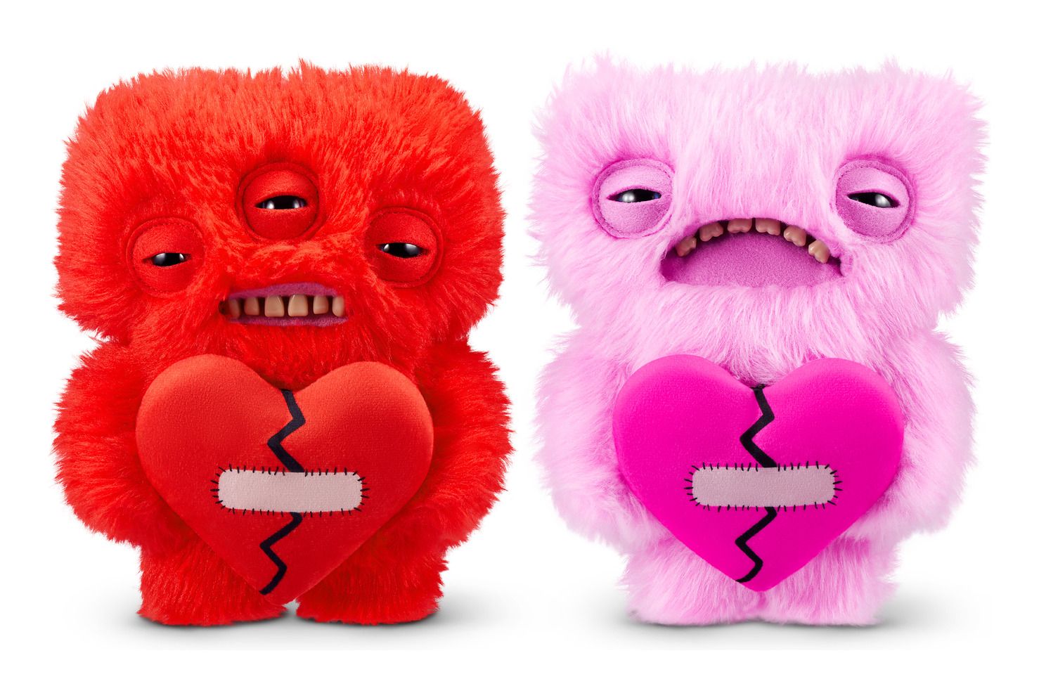 Fuggler Funny Ugly Monster LoveFugg 9" Plush Bundle - Red & Pink ...