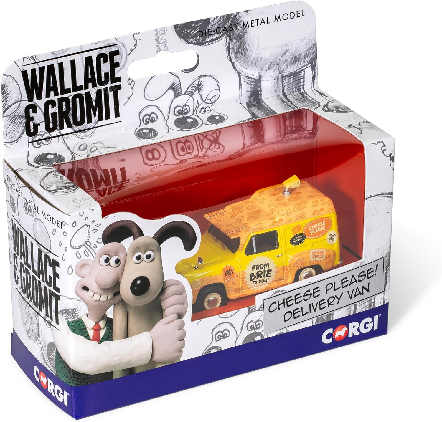 Wallace & Gromit Diecast Model Austin A35 Van Cheese Please Delivery V ...