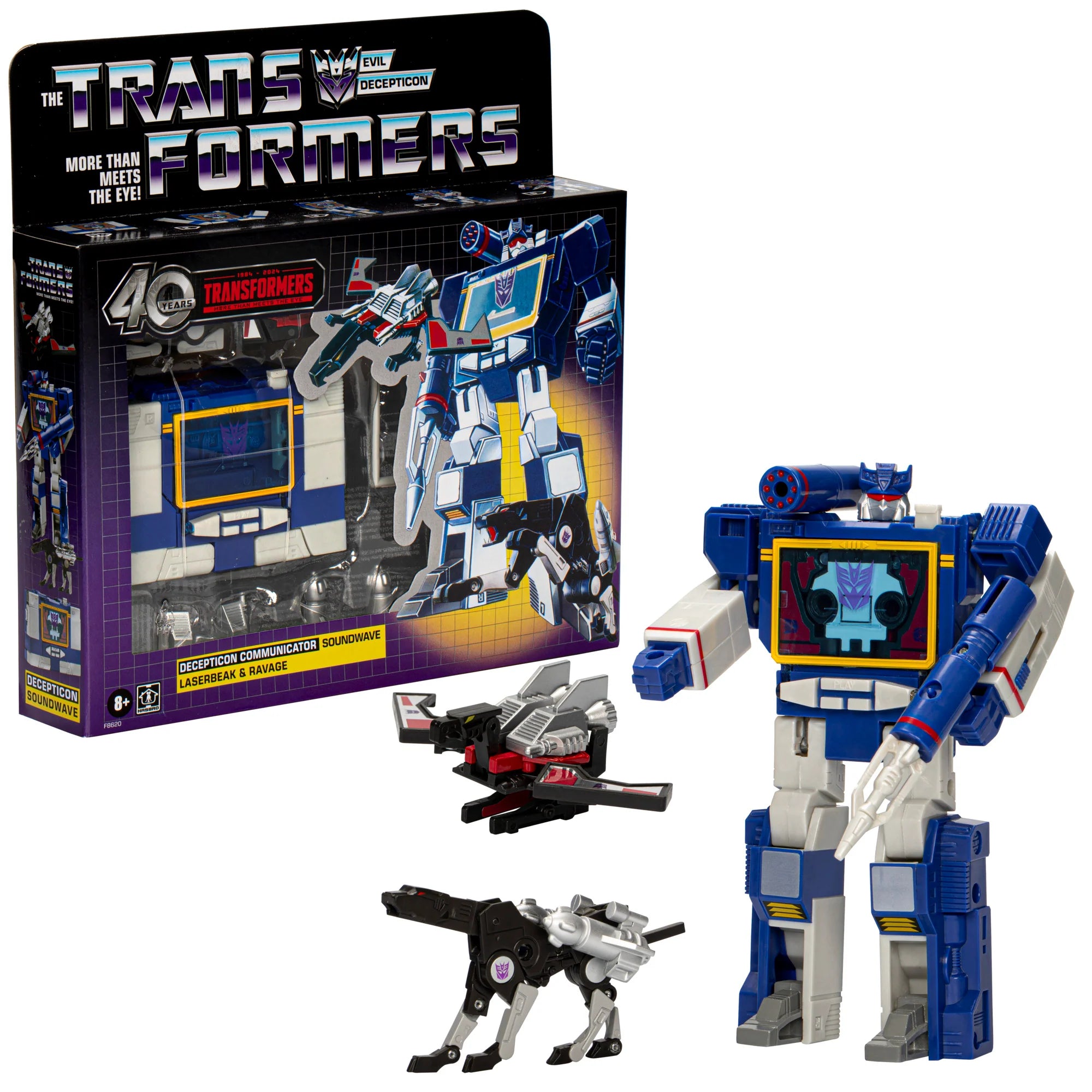 Transformers Retro 40th Anniversary, Soundwave, Laserbeak, & Ravage 7 ...