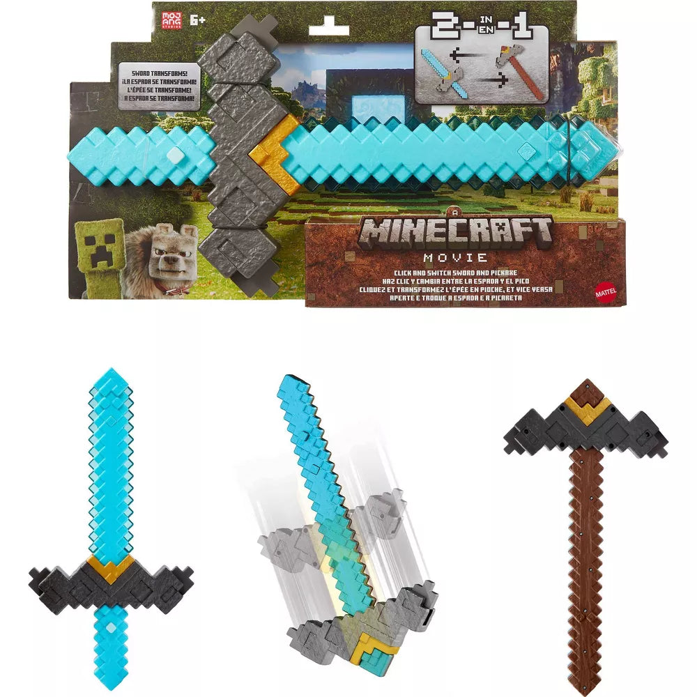 Minecraft Movie 2-in-1 Sword and Pickaxe – Infinity Collectables
