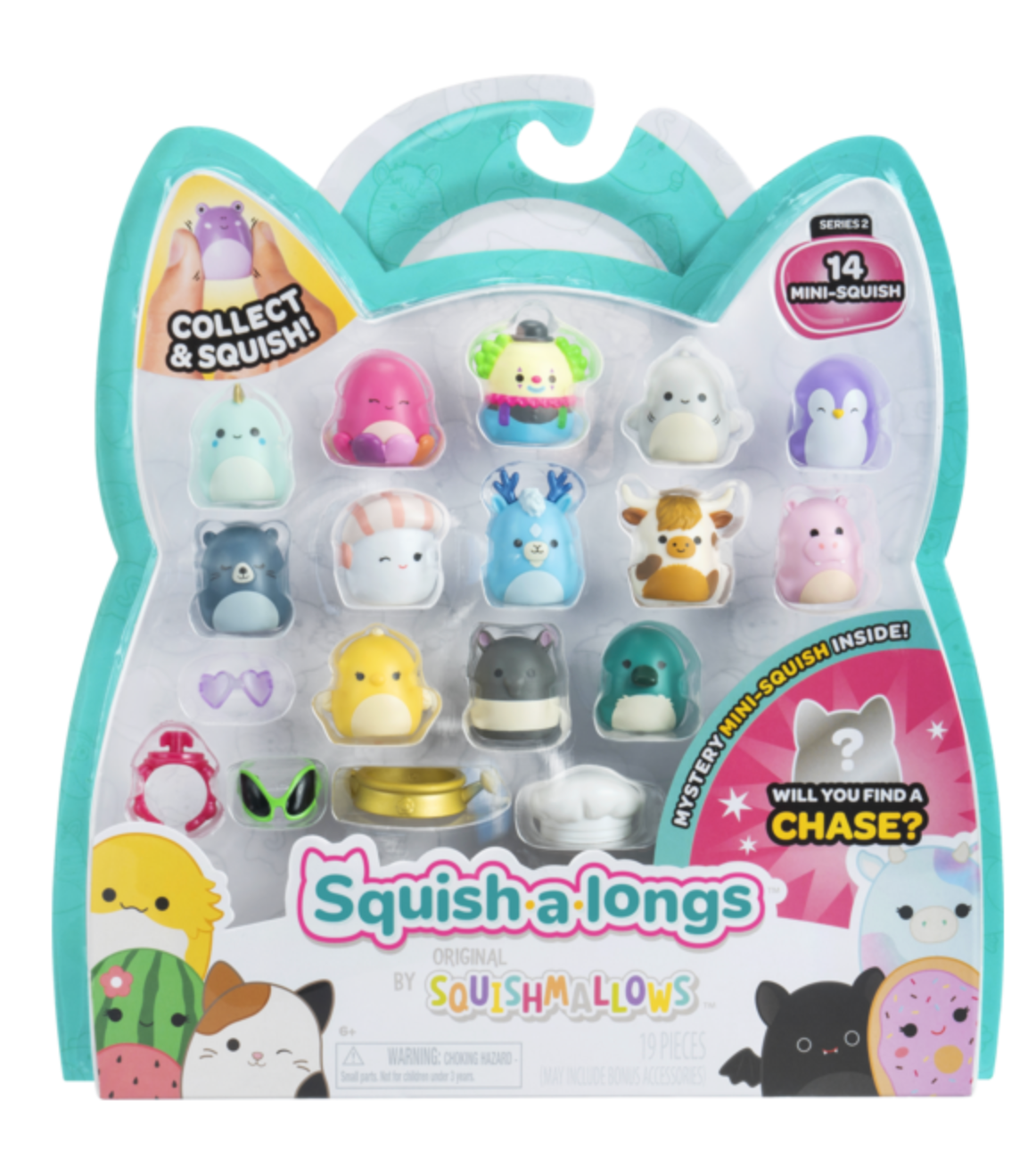 Squishmallows Squish A Longs Series 1 Collectible Mini Figure 14 Pack ...