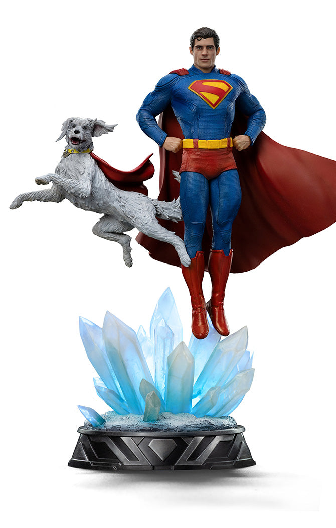 Iron Studios Superman (2025) Superman & Krypto 1/10 Art Scale Statue ...