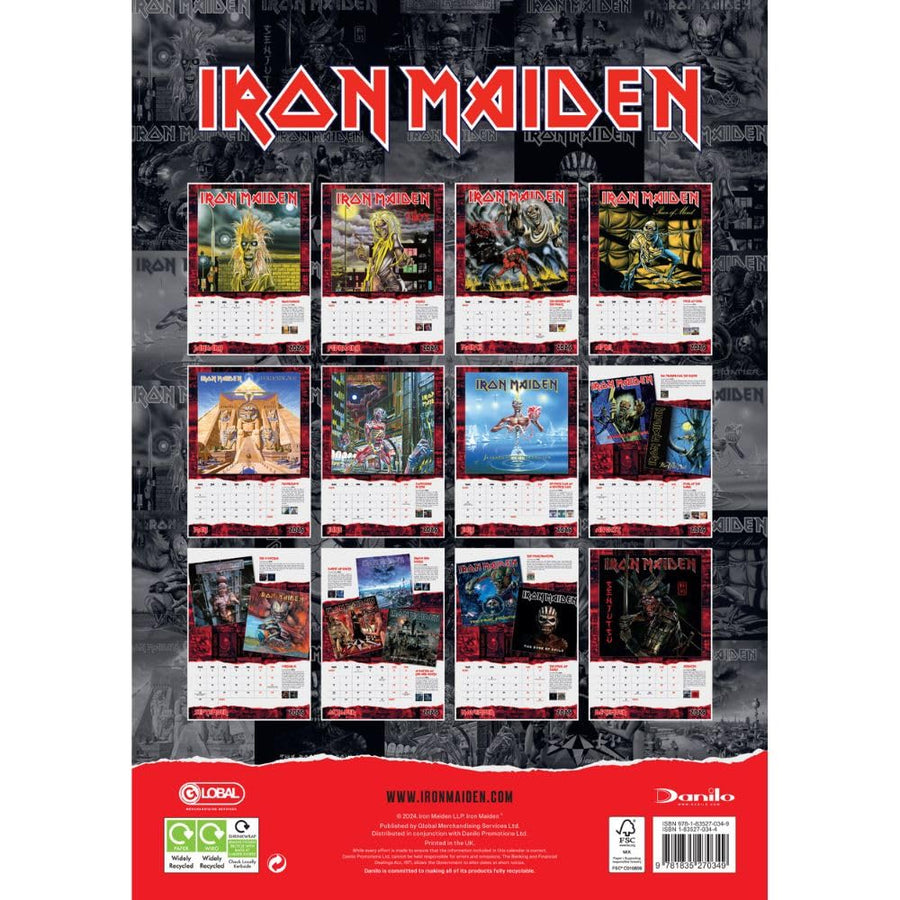Iron Maiden A3 2025 Calendar – Infinity Collectables