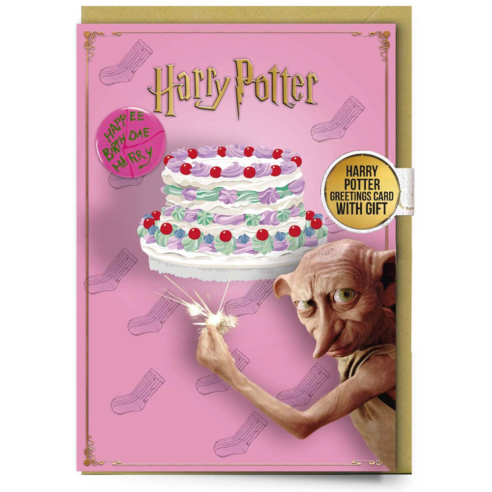 Harry Potter Dobby Greetings Card with Badge – Infinity Collectables