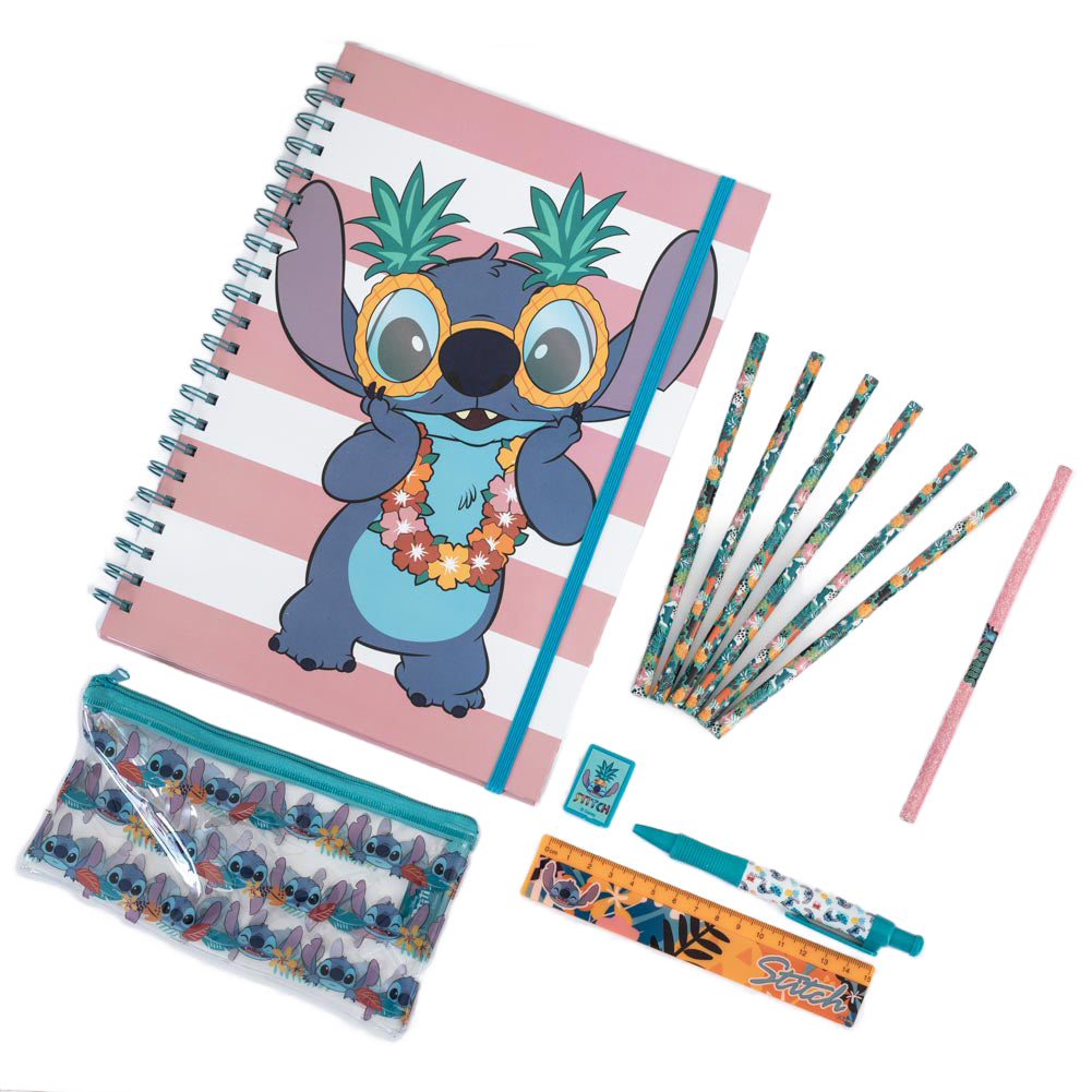 Lilo & Stitch Aloha Hawaii A4 Bumper Stationery Set 12-Piece Gift ...