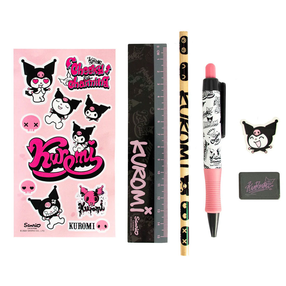 Kuromi 6-Piece Stationery Set – Infinity Collectables