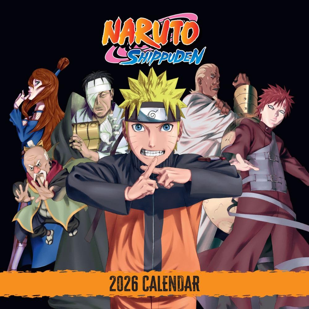 Naruto: Shippuden Square 2026 Calendar – Infinity Collectables