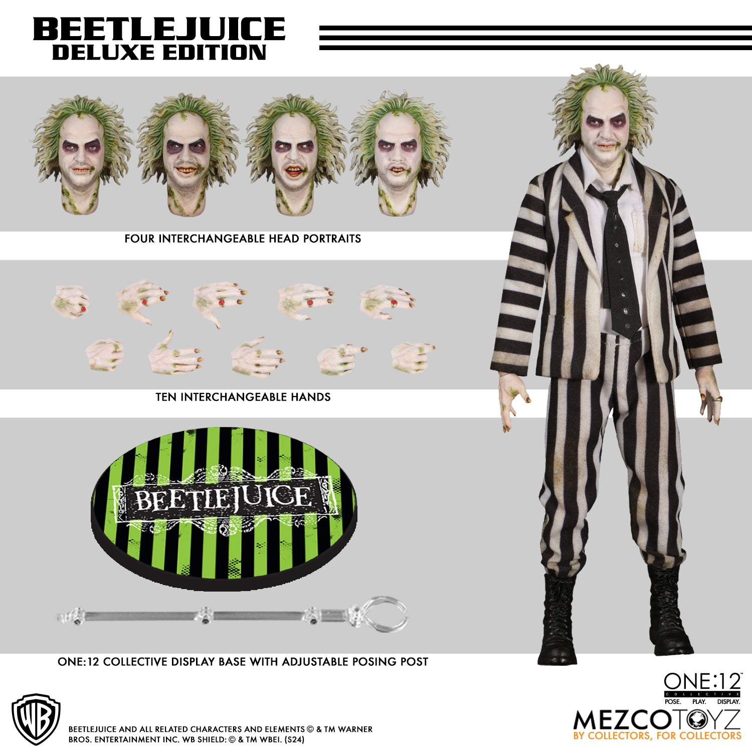 Mezco Beetlejuice (1988) One:12 Collective Beetlejuice Deluxe Edition ...