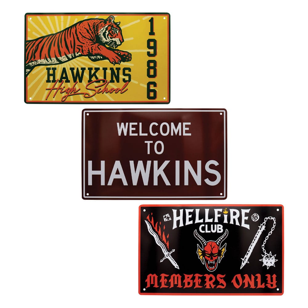 Stranger Things Stranger Things Tin Signs 3 Pack – Infinity Collectables