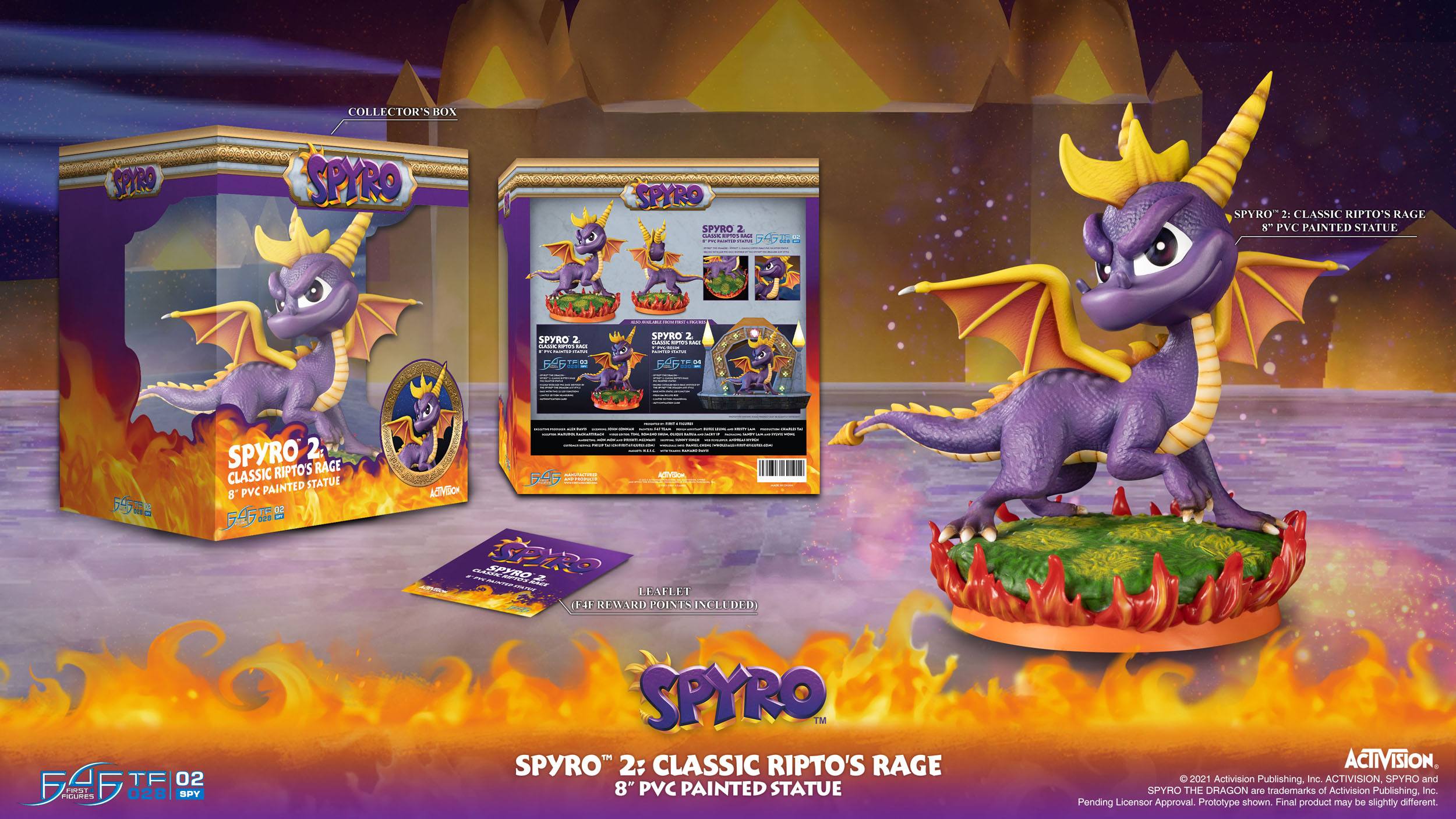 First 4 Figures Spyro The Dragon Spyro 2: Classic Ripto's Rage 8 Inch ...