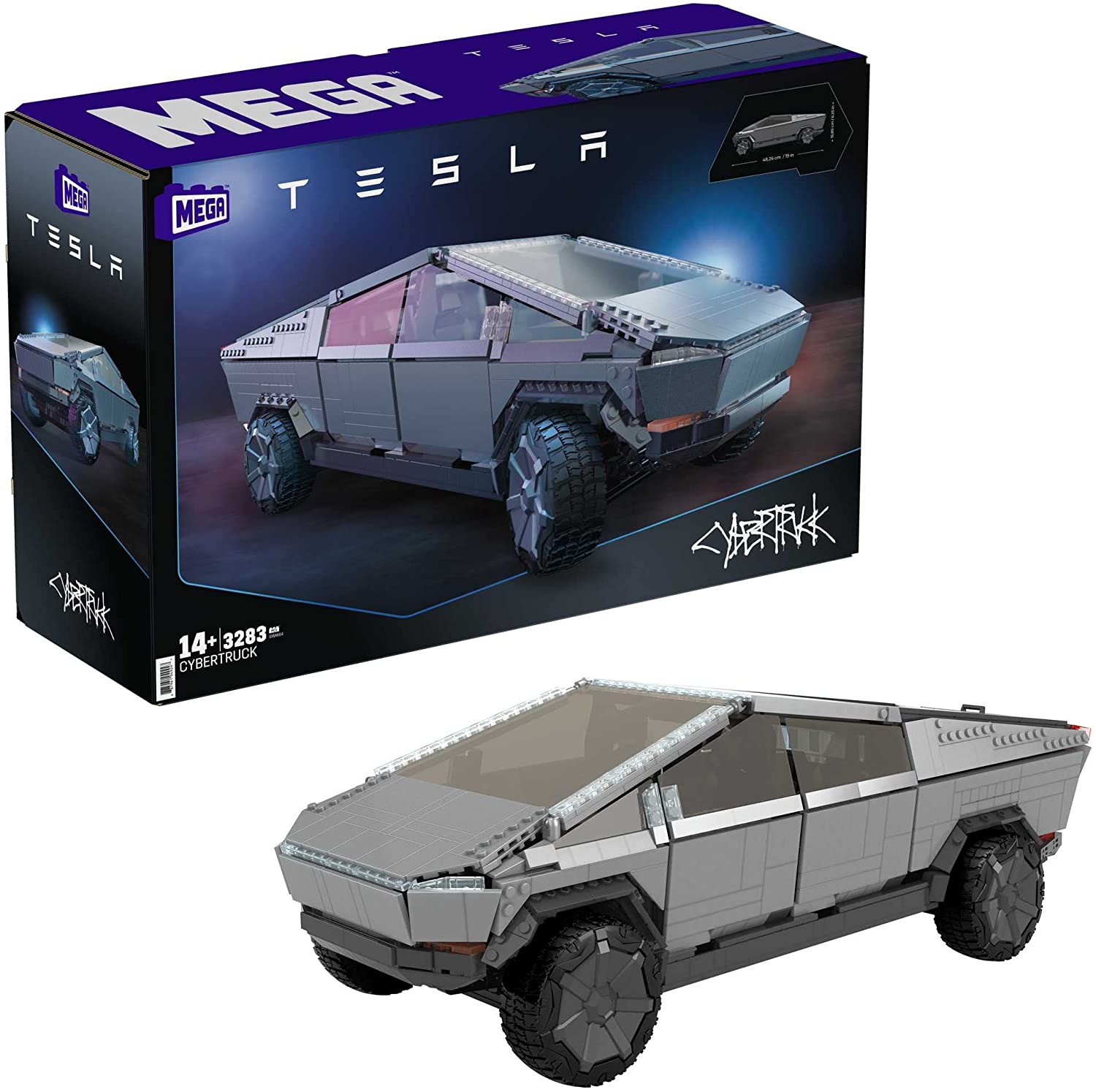 MEGA Tesla Cybertruck Vehicle Construction Set – Infinity Collectables