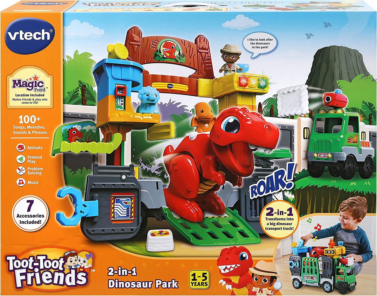 VTech Toot-Toot Friends 2-In-1 Dinosaur Park Playset | Infinity ...
